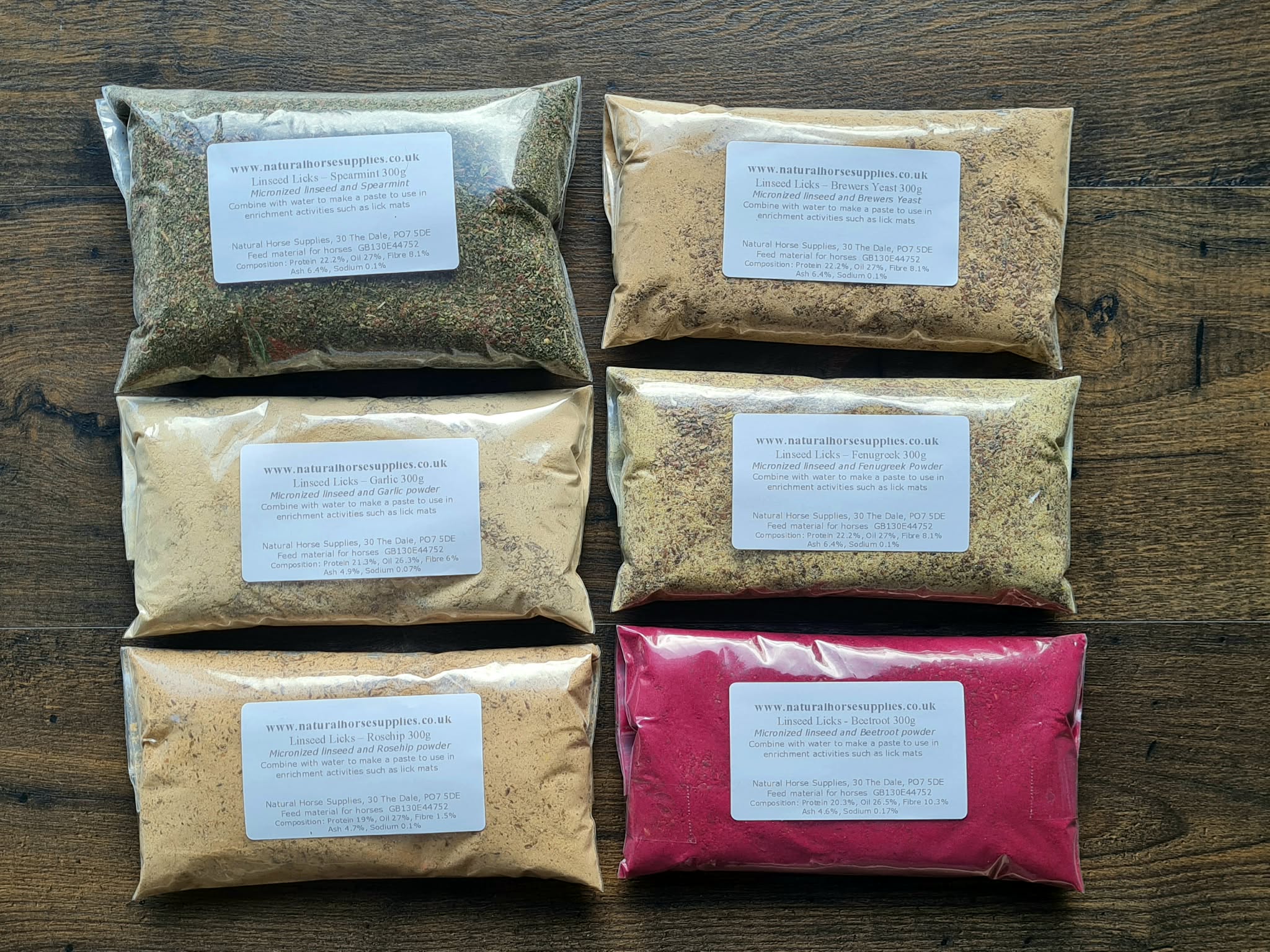 Linseed Lick Mix Pack 6 x 300g – Natural Horse Supplies